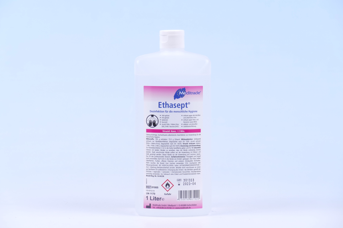 Händedesinfektionsmittel Ethasept, viruzid wirkend